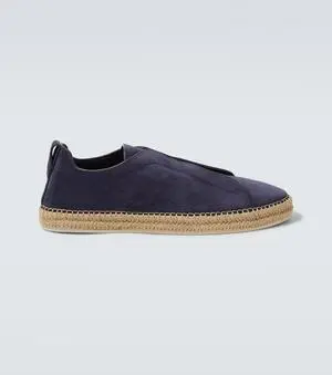 Zegna Triple Stitch Suede Espadrilles