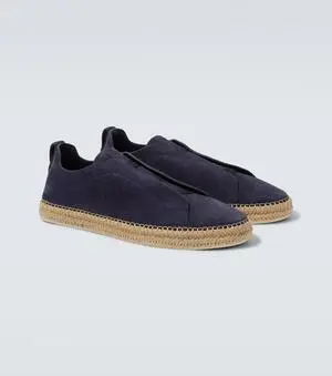 Zegna Triple Stitch Suede Espadrilles