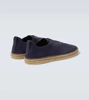 Zegna Triple Stitch Suede Espadrilles