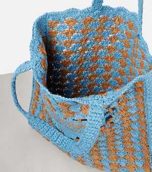 Prada Logo Crochet Shopper