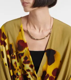 Dries Van Noten Printed Draped Satin Blouse - Green