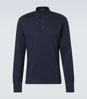 Zegna Cotton Polo Shirt - Blue
