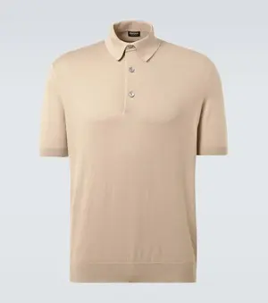 Zegna Cotton Polo Shirt - Brown