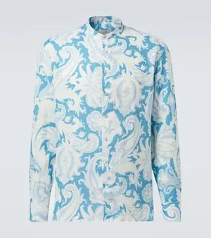Etro Floral Linen Shirt - Blue