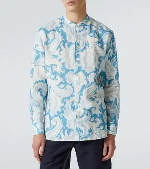 Etro Floral Linen Shirt - Blue