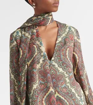 Valentino Garavani Voyage Imaginaire Printed Silk Blouse