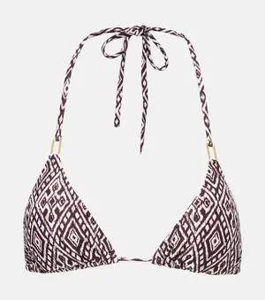 Melissa Odabash Cancun Triangle Bikini Top - Brown