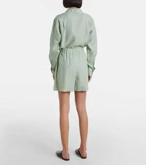 Loro Piana Angelo High-rise Bermuda Shorts - Green