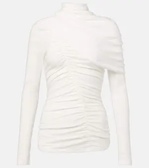 Magda Butrym Draped Cotton Blouse - White