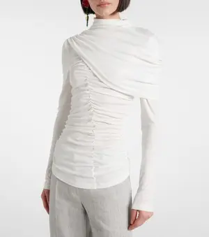 Magda Butrym Draped Cotton Blouse