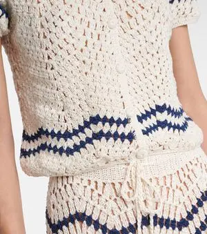 Anna Kosturova Nautical Crochet Shirt
