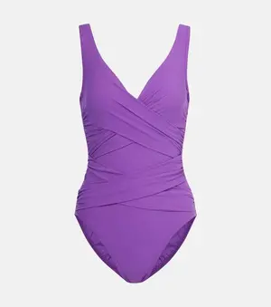 KARLA COLLETTO Gathered One Piece Swimsuit - Purple