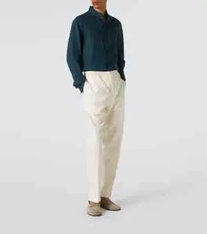Zegna Linen Straight Leg Pants