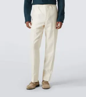 Zegna Linen Straight Leg Pants