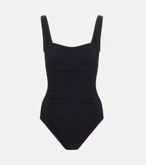 KARLA COLLETTO Basics Ruched One Piece Swimsuit - Black