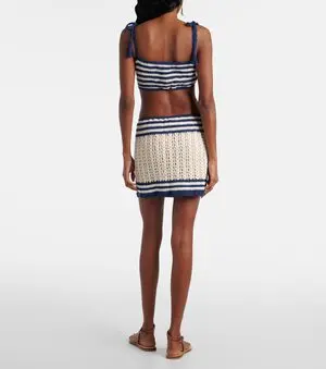Anna Kosturova Gabrielle Crochet Cotton Miniskirt