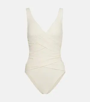 KARLA COLLETTO Basics Ruched Swimsuit - White