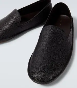 THE ROW Vasko Leather Slip-on Shoes