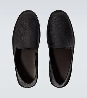 THE ROW Vasko Leather Slip-on Shoes