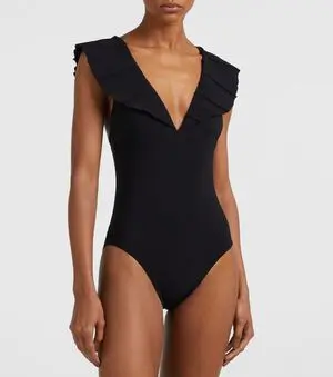 KARLA COLLETTO Alora Ruffled One Piece Swimsuit - Black