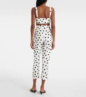 ADRIANA DEGREAS Cotton-blend Capri Pants