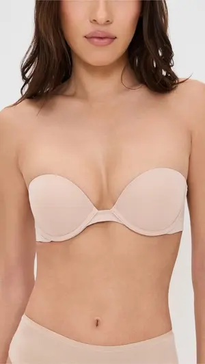 SKARLETT BLUE Breathless Strapless Plunge Push-up Bra - Cashmere