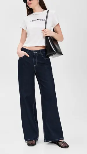 THE RAGGED PRIEST Release Wide Leg Jeans