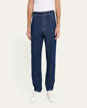 KNT Contrast-stitch Raw Denim Jeans