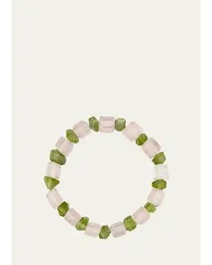 Jia Jia Gaia Rose Quartz & Peridot Bracelet - Multi