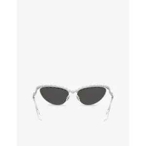 SWAROVSKI Sk7030 Cat-eye Sunglasses - Silver