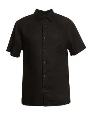 Vince Men & Apos;s Linen Sport Shirt Black