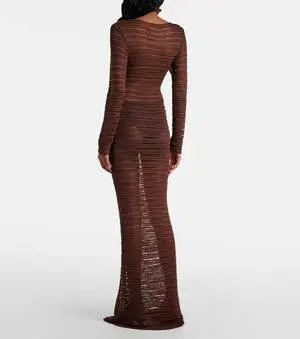 AYA MUSE Open-knit Maxi Dress