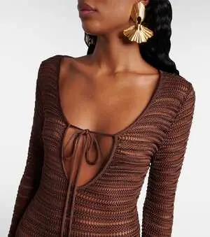 AYA MUSE Open-knit Maxi Dress