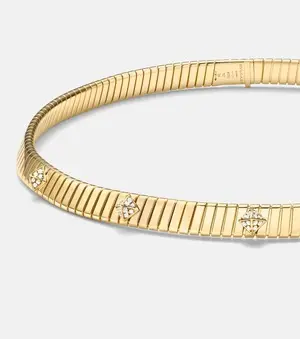 BVLGARI 18kt Yellow Choker With Pavé Diamonds