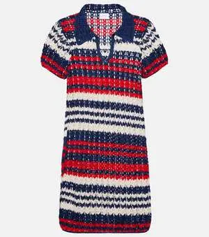 Anna Kosturova Crochet Cotton Polo Dress - Multicoloured