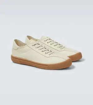 THE ROW Canvas Lace-up Sneakers - Beige