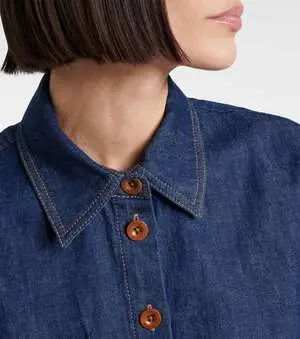 Zimmermann Rhiannon Fringed Denim Shirt