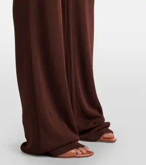 AYA MUSE Ribbed-knit Flared Pants