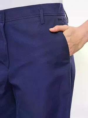 Alberto Biani Cotton Wide-leg Trousers - Blue