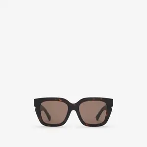 Burberry Inlaid Check Square Sunglasses