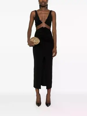 NISSA Cut-out Maxi Dress - Black