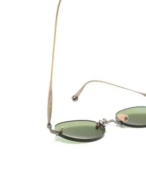 Matsuda Rimless Oval-frame Sunglasses - Gold
