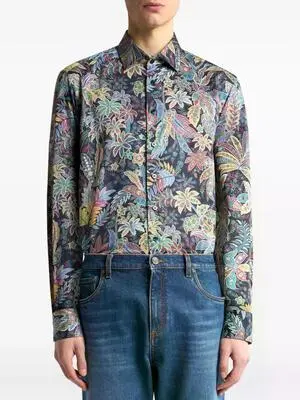 Etro Botanical-print Cotton Shirt