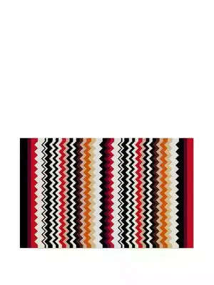 Missoni Zigzag-patterned Bath Mat 90 Cm X 60 Cm - Red