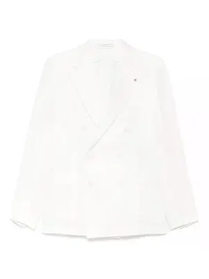 Tagliatore Linen Blazer - White