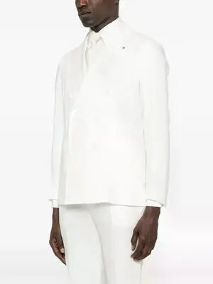 Tagliatore Linen Blazer - White