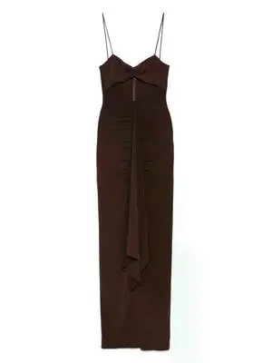 NISSA Cut-out Maxi Dress - Brown
