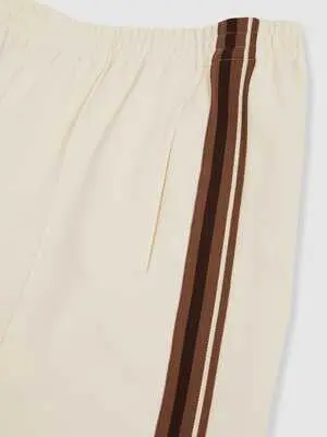 REISS Robyn Side-stripe Wide-leg Trousers - Cream