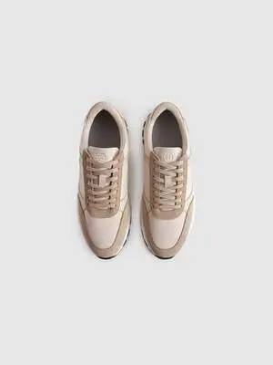 UNSEEN Plemont Leather-suede Trainers