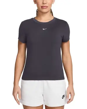 Nike Logo Fitted Tee - Gridiron/sail